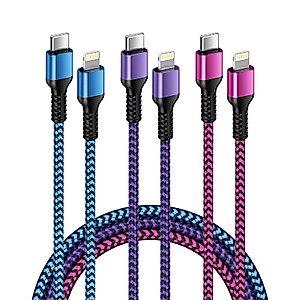 iPhone Fast Charger Cord, [3Pack-3/6/10FT] USB C to Lightning Cable, Apple MFI Certified Type C Charging Syncing Cord Power Delivery Wire for iPhone 14/13/13 Pro Max/13 Mini/12 Pro/11 Pro Max/8/XR/XS