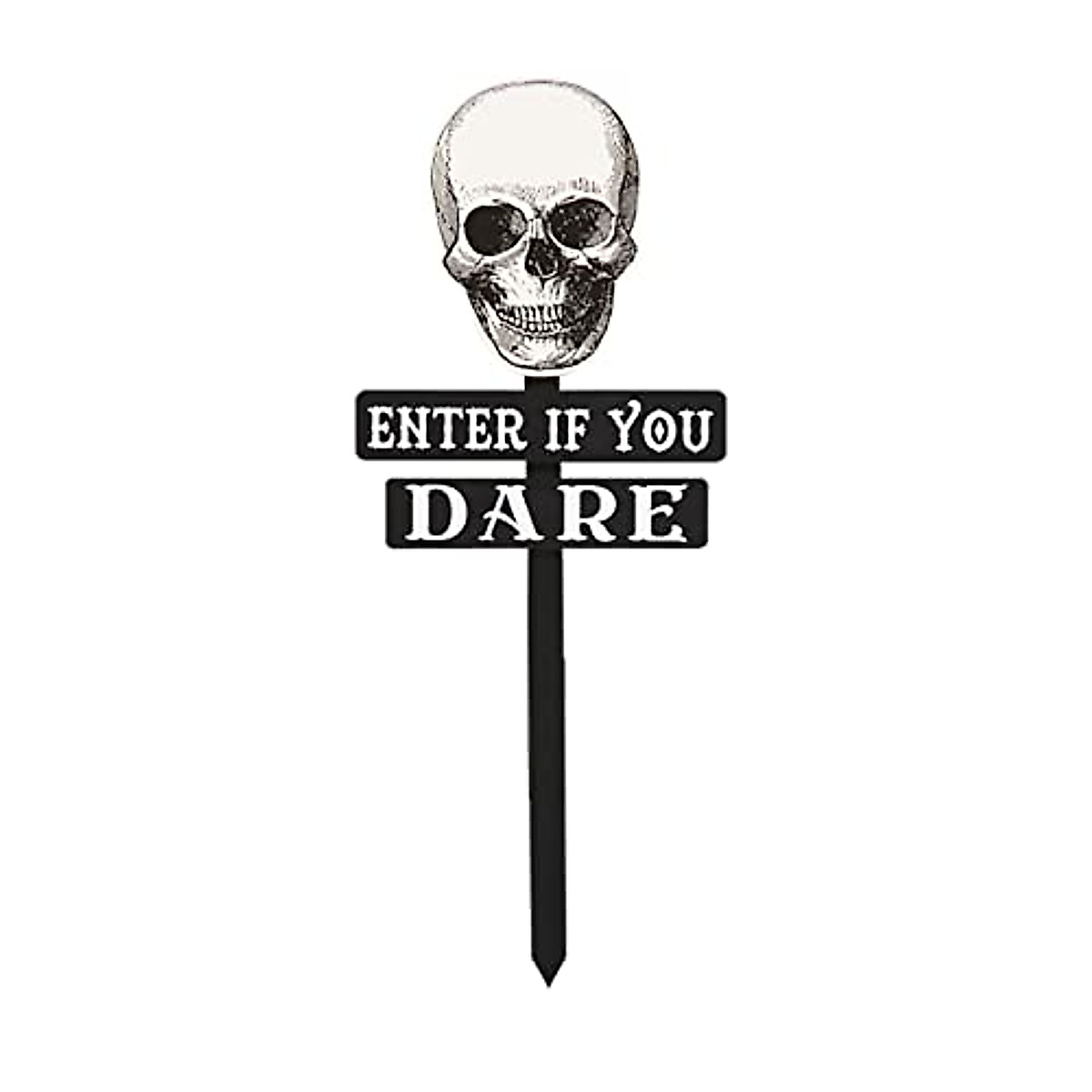 Pomobie Halloween Decorations Skull Head Yard Signs Yard Art Silhouette Yard Sign Stakes Decor Garden Garden Stakes Halloween Outdoor Statues Props Scary Holiday Home Lawn Party Supplies
