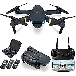 E58 Drones Camera for Adults/Kids/Beginners, Foldable 4K Drone with 1080P HD Camera RC Quadcopter, WiFi FPV Live Video, Altitude Hold, One Key Take Off/Landing, 3D Flip. Gifts for Girls/Boys