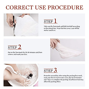 Foot Peel Mask 3 Pack-Feet Peeling Mask,Exfoliating Peeling Foot Mask,Foot Peel Exfoliator Remove,Peel Off Calluses & Dead Skin,Make Your Feet Baby Soft,Exfoliating Peeling Natural Treatment