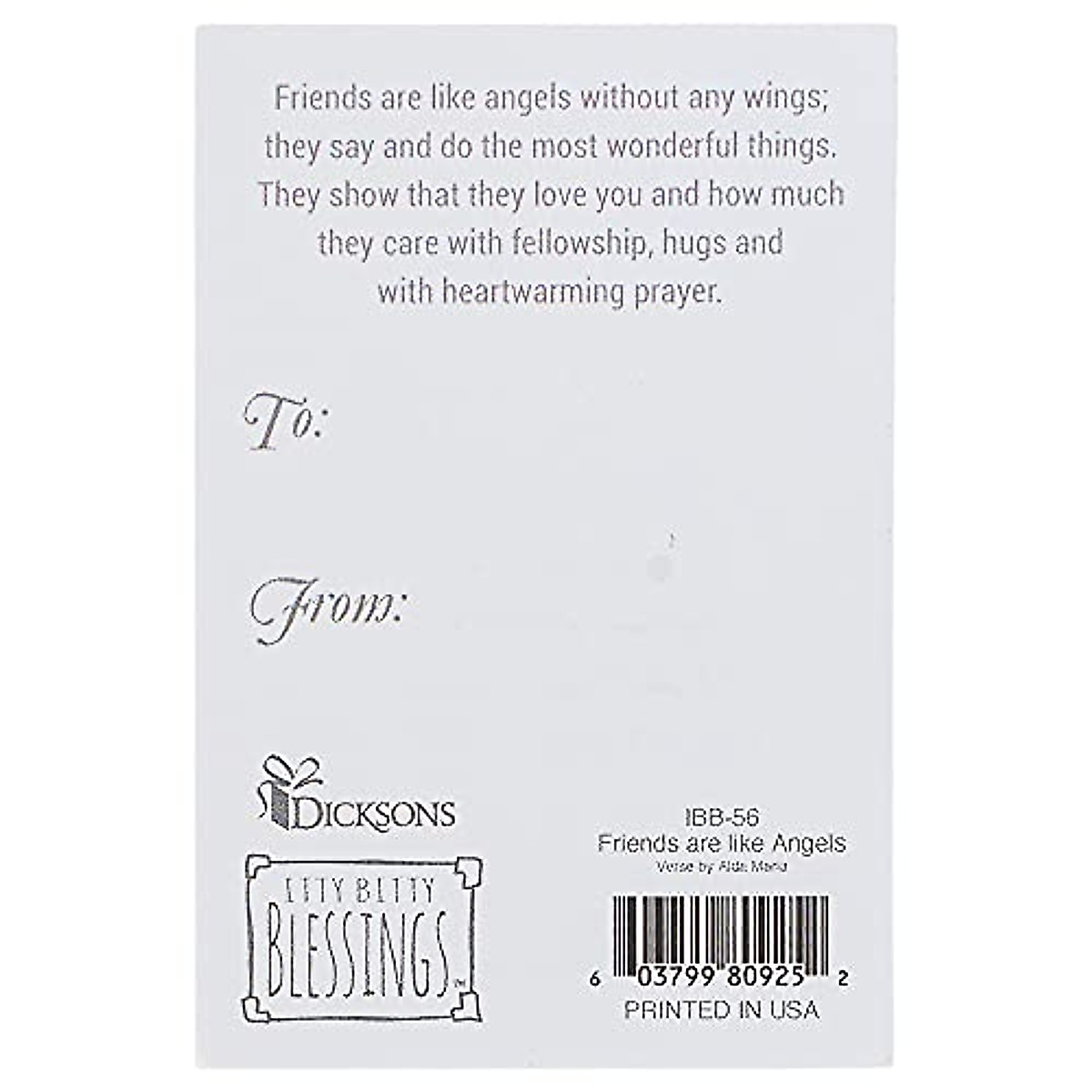 Friends are Like Angels Floral Pink 3 x 2 Mini Cardstock Bookmarks Pack of 24