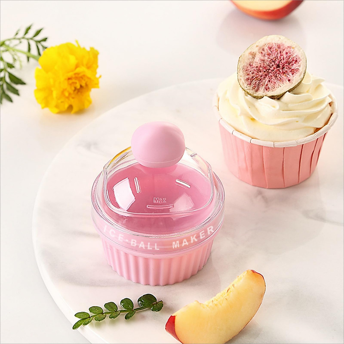 Whiskey Silicone Ice Tray，Ice Cube Maker Tray，With Lid, Reusable，Cake Ice Ball/Ice Grid/Ice Cube Mould，Home Ball Ice Maker， Creative Gift for Family and Friends