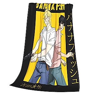 Banana Fish Blanket Flannel Fleece Lightweight Throw Blankets All Seasons Bed Couch Office Outdoors 50"X40"