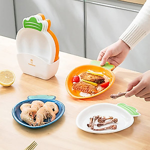 HARAY Salad Bowls Four Snack Trays Fish Shape Home Restaurant Snack Plate Table Fruit Snack Snack Snack Candy Dried Fruit Plate Garbage Slag Plate Soy Sauce Dish Salad Bowls