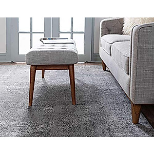 Unique Loom Portland Collection Bohemian Inspired Medallion Tone Design Area Rug, 10 ft x 14 ft, Light Gray/Gray