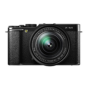 Fujifilm X-M1 Compact System 16MP Digital Camera Kit with 16-50mm Lens and 3-Inch LCD Screen (Black)