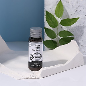 All in Beauty Henna for Brow Coloring and Tinting, Made from Natural and Harmless Ingredients, Tint your Brows, Long Lasting and Waterproof (Dark Brown)