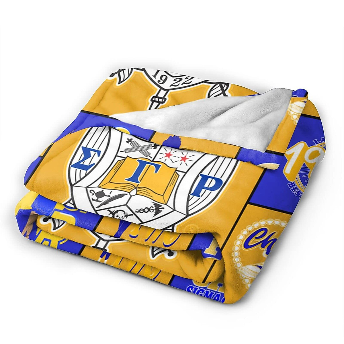 Kunsaww Sigma Gamma Rho Sorority Blanket for Women Flannel Throw Gift with 1922 Poodle and African American Design for Bedroom Sofa Decor,50"x40"