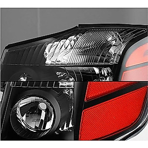 HDOZTOJI 2pcs Headlight Front Left Right Driver Passenger Side Clear Lens Housing Extended Headlights for Nissan for Armada 2005-2007 for Pathfinder Armada 2004 for Titan 2004-2015
