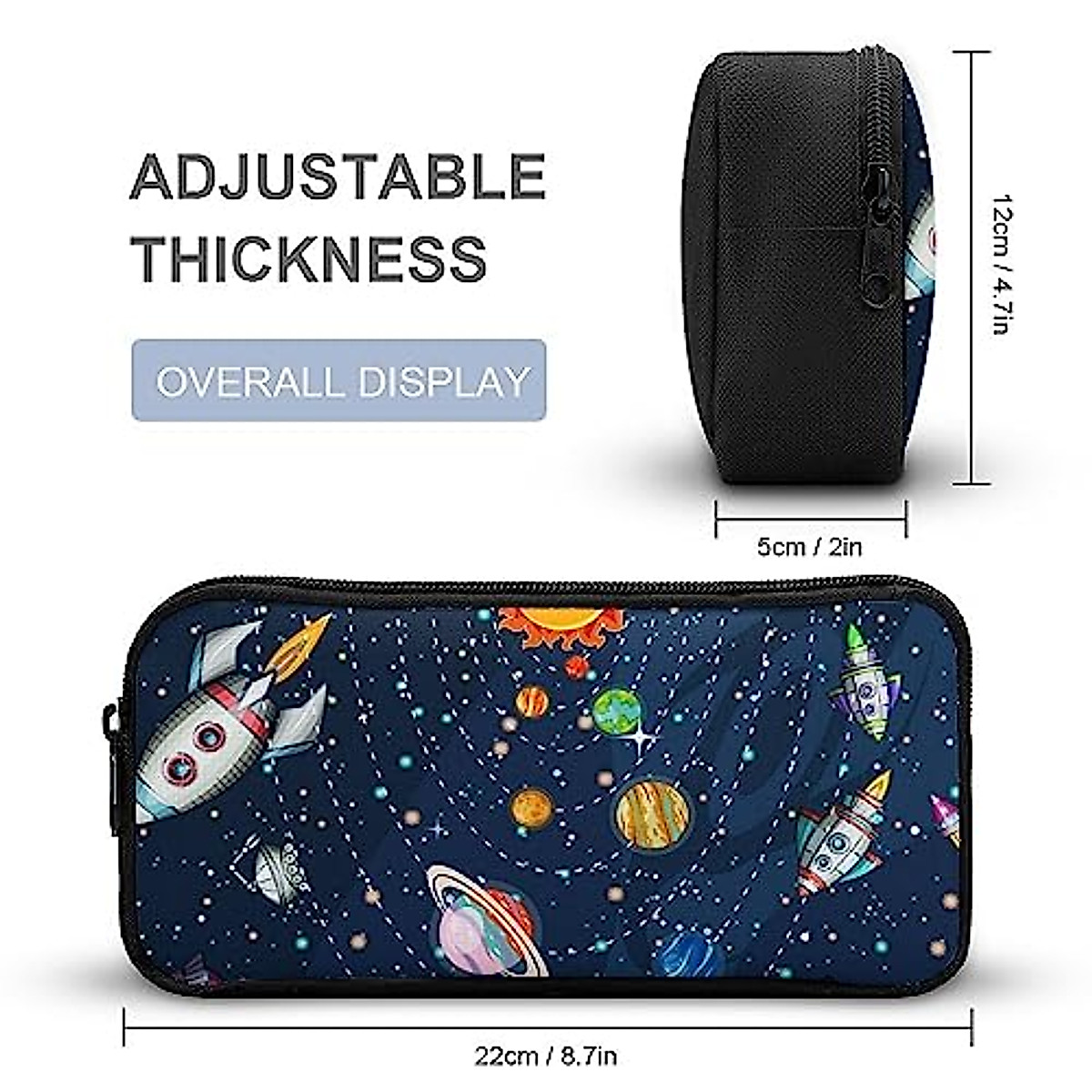 3PCS 17 Inch Space Backpack, Cartoon Galaxy Daypack Stylish Laptop Bag, Cool Shoulders Backpack with Adjustable Shoulder Strap(Space & Galaxy)