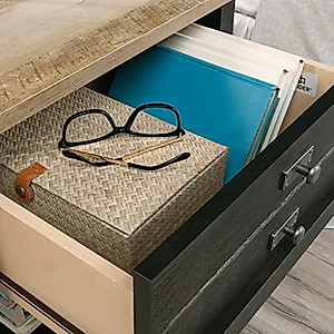 Sauder Cottage Road Night Stand with Drawer, L: 21.18" x W: 19.45" x H: 24.06", Raven Oak Finish