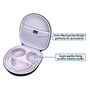 LTGEM Case Compatible with Sony WH-CH720N / WH-CH520 / WHCH710N / WH-CH510 Noise Canceling Headphones Over The Ear Headset, Black+Gray