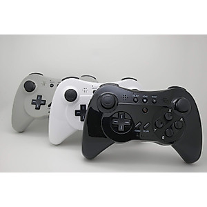 NEXiLUX Wireless Classic Pro Controller Gamepad Compatible with Nintendo Wii U, Gray