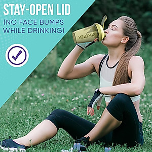 VELOMIX -6 PACK- 20 OZ Protein Shaker Bottles for Protein Mixes, Shaker Cups for Protein Shakes, Small Shaker Bottle Pack, Shaker Cup, Shakers for protein Shakes (Pastel Shades - 6 Pack)