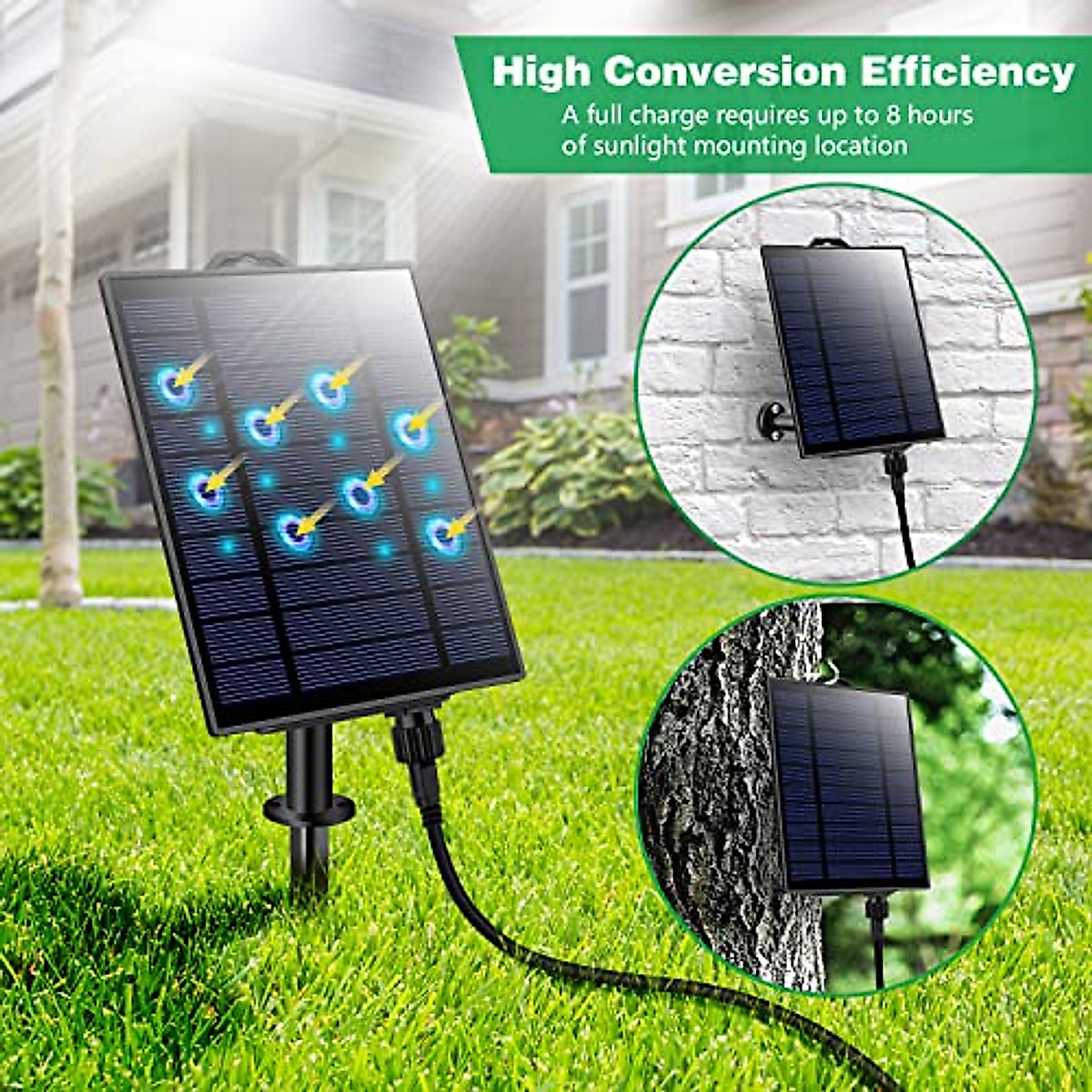 Kasonic Outdoor String Lights, 48 FT + 8 FT Extension Cord, 2 in 1, AC and Solar Powered, 15 Hanging Dimmable Shatterproof Bulbs(+2 Spare Bulbs), Decorative LED Patio Lights