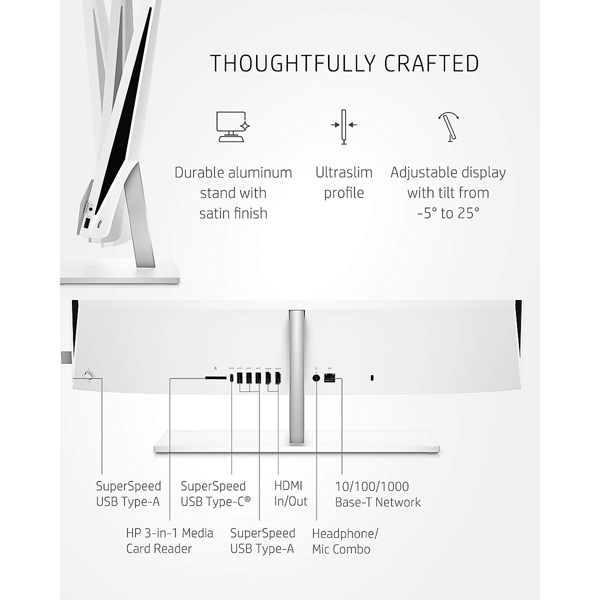 HP 24 Pavilion All-in-One PC, 10th Gen Intel i7-10700T Processor, 16 GB RAM, Dual Storage 512 SSD and 1TB HDD, Full HD IPS inch Touchscreen, Windows 10 Home, Keyboard Mouse (24-k0080, 2020)