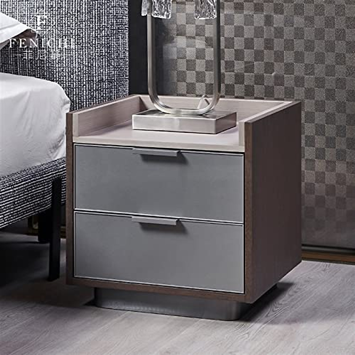 HIGOH Bedside Table Bedside Modern Dresser Office Small Bedside Table Side Dresser