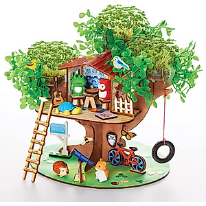 Creativity for Kids Build and Grow Tree House Craft Kit - Treehouse Playset Toy for Boys and Girls, Classic Toys for Kids
