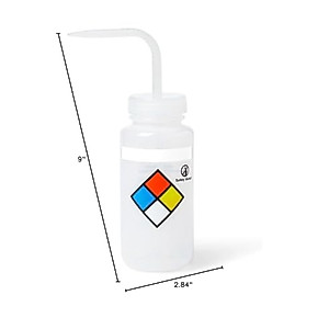 United Scientific™ UniSafe™ Write-In Vented Wash Bottle, 500 mL, Pack of 6, LDPE