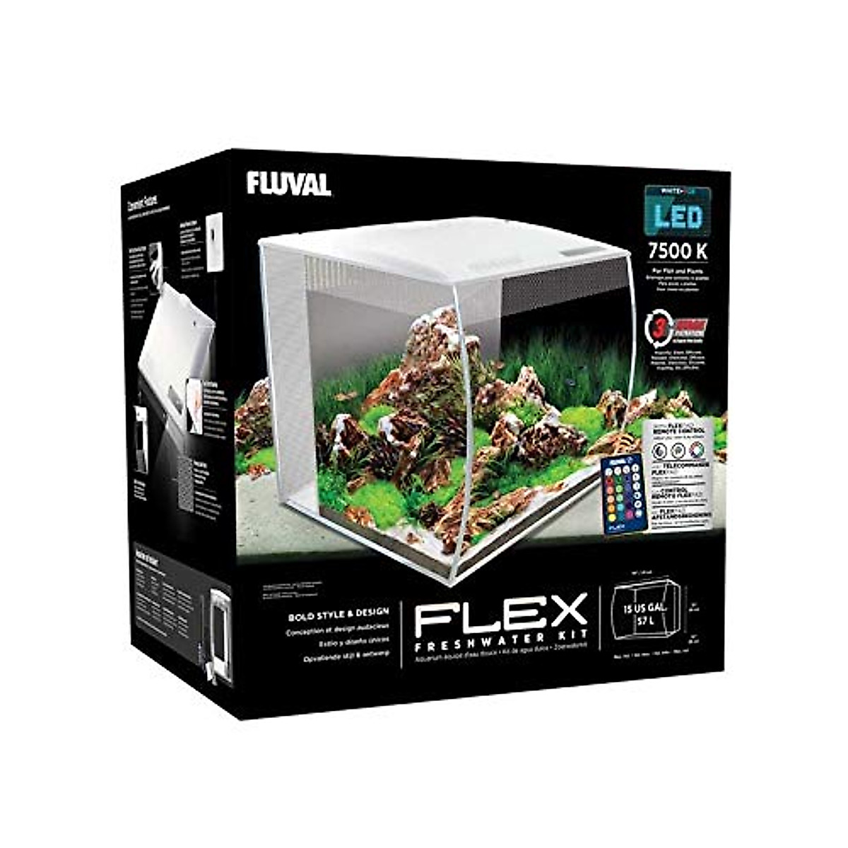 Hagen HG Fluval Flex Aquarium Wht 57L, 15gal