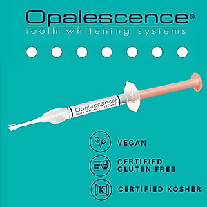 Opalescence 20% with PF Whitening Whitening Refill Kit (4 Packs / 8 Syringes) Carbamide Peroxide. Made by Ultradent, in Melon Flavor. Tooth Whitening Refill Syringes - B-5401-4