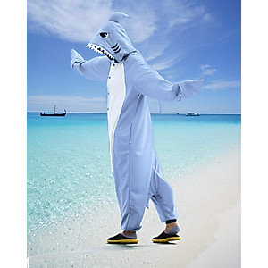 WOTOGOLD Animal Cosplay Costume Unisex Kids Shark Pajamas Blue Shark XS fit height 51'-55'