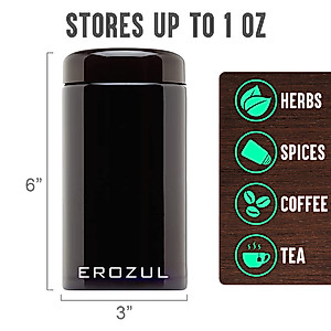 Erozul 500 ml (1 oz) Screw Top Airtight Wide Mouth Ultraviolet Glass Jar with High UV Protection