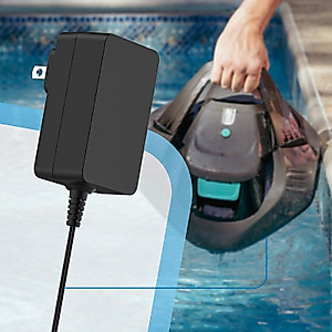 Charger for Aiper Seagull 600 1000 HJ1102 AIPURY1500, for Cordless Pool Cleaner Charger Smart Pool Cleaner Charger Pool Cleaner Charger Cord, 12.6V 2-Pin AC/DC Adapter