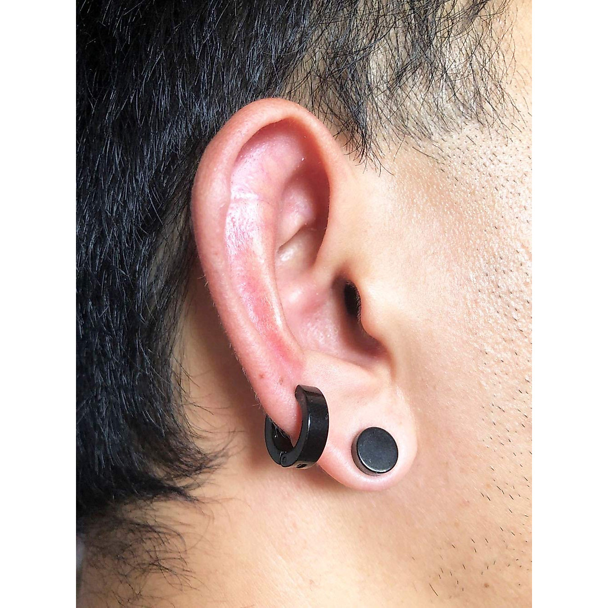 8PCS Asoorted Size 6-12MM Stainless Steel Magnetic Fake, Black, Size No Size