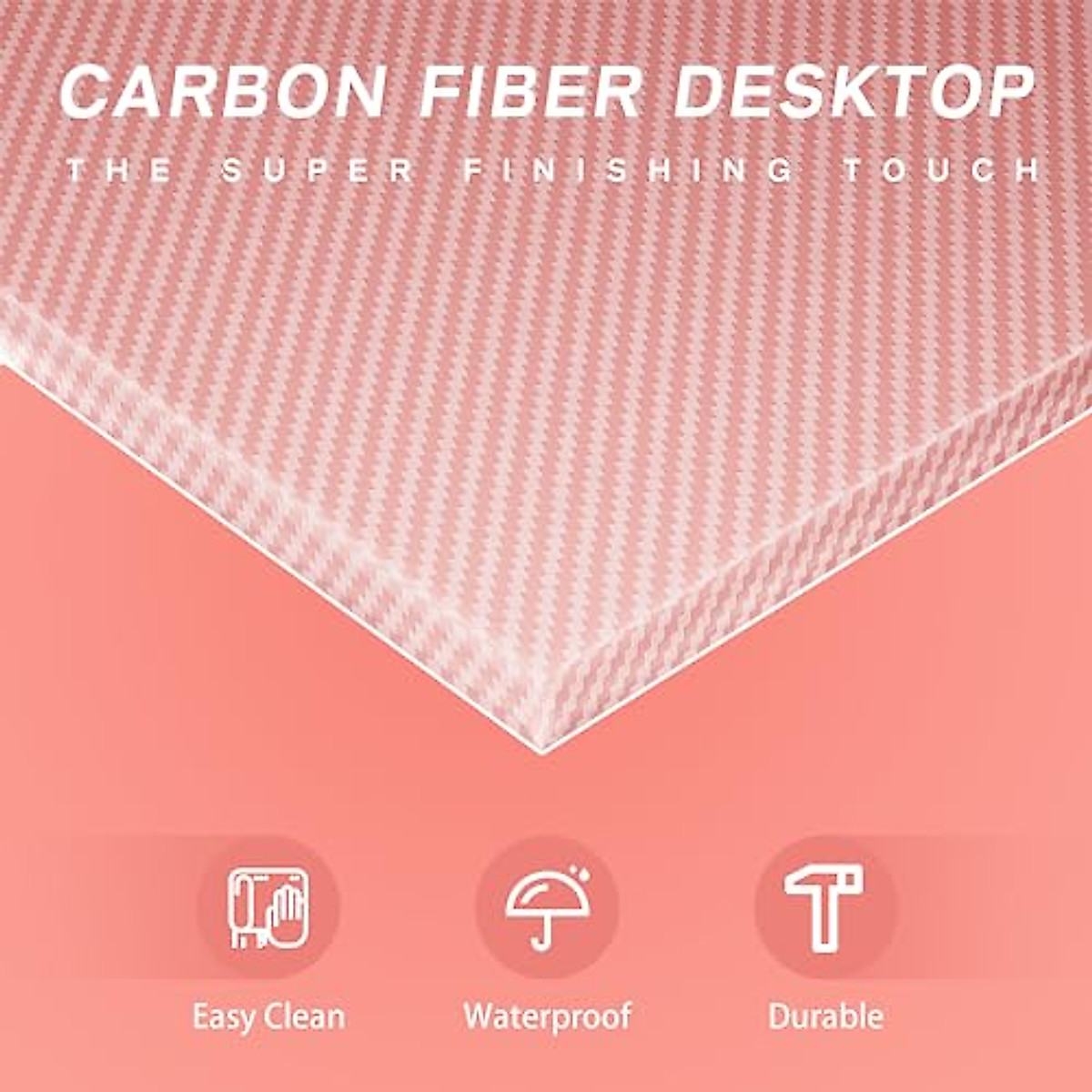 Homall L Shaped Gaming Desk Computer Corner Desk PC Gaming Desk Table with Large Monitor Riser Stand for Home Office Sturdy Writing Workstation (Pink, 47 Inch)