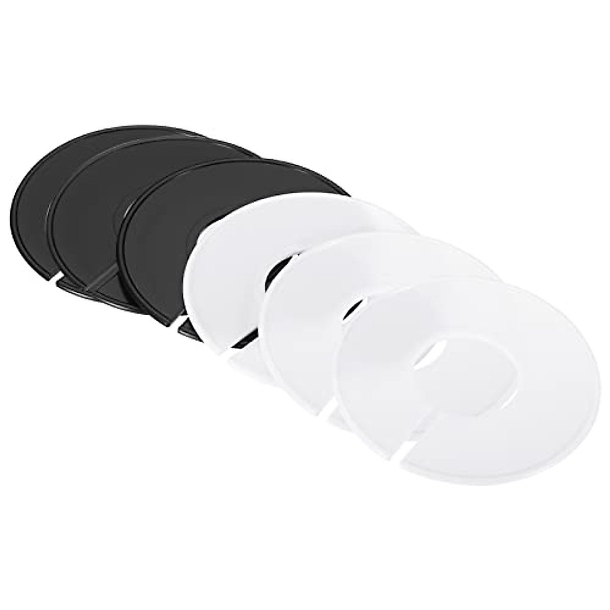 PATIKIL Clothes Dividers, 20 Pack Closet Clothing Rack Size Dividers Blank Labels Sorting Round Separator for Closet, Black White