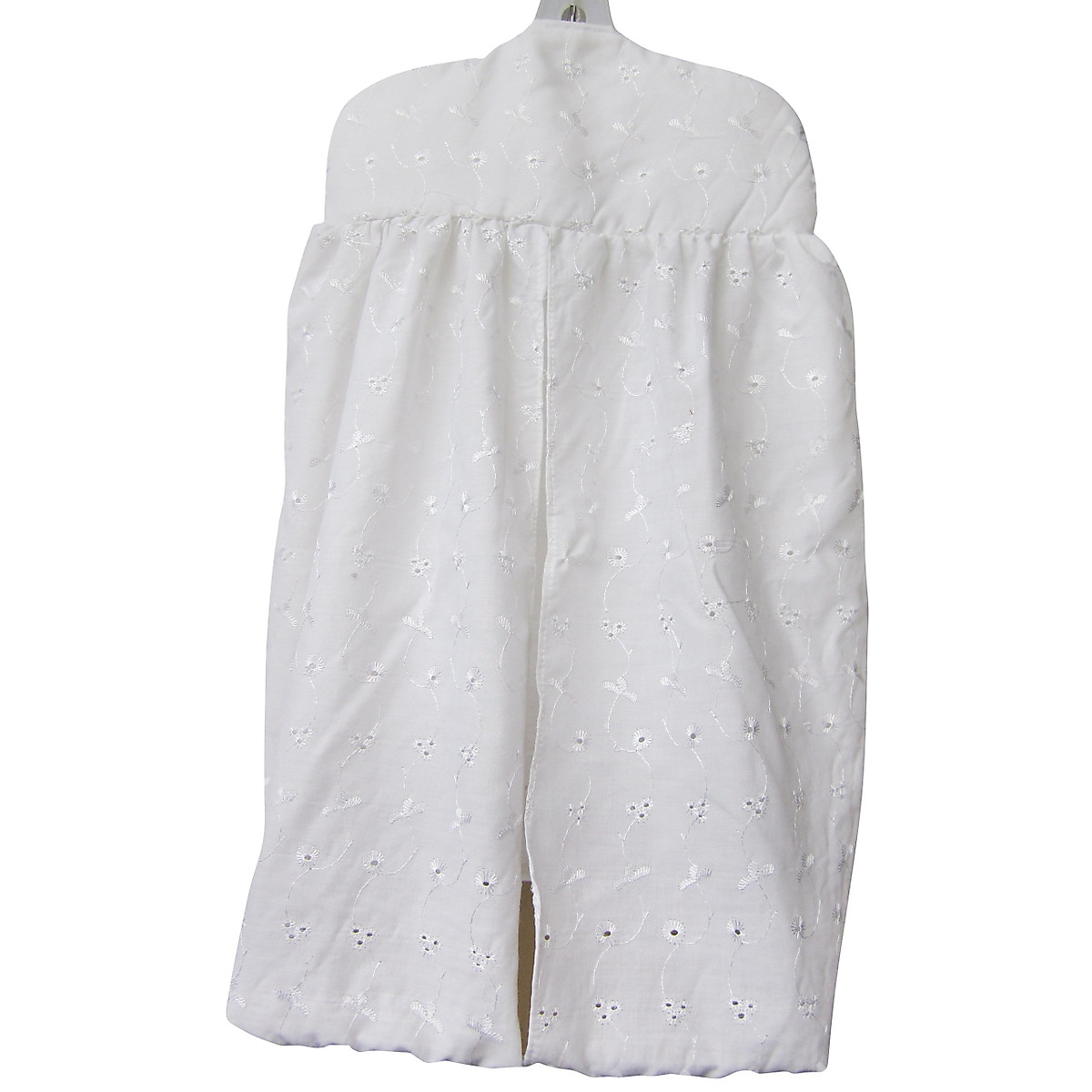 Baby Doll Bedding Carnation Eyelet Diaper Stacker, White