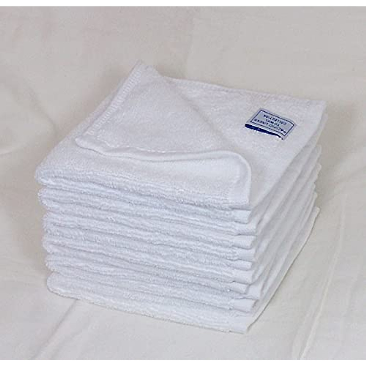 Pacific Linens Soft washcloths for face Hand Fingertip Towels 12 Pack 100% Cotton White 12x12 inch for Kids wash Cloths for Body and face 12 Pack Sets