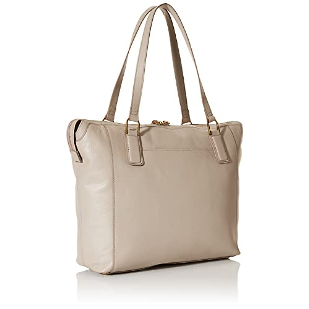 Fossil Women's Jacqueline Eco-Leather Tote Bag Purse Handbag, Graystone (Model: ZB1502788)