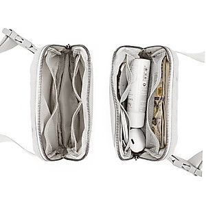 ZOPPEN Fanny Packs for Women Mini Belt Bag, Small Waist Bag Water Proof Fanny Pack Crossbody with Adjustable Strap, Everywhere Belt Bag Dupes for Travel Running Hike Work Out, Grey