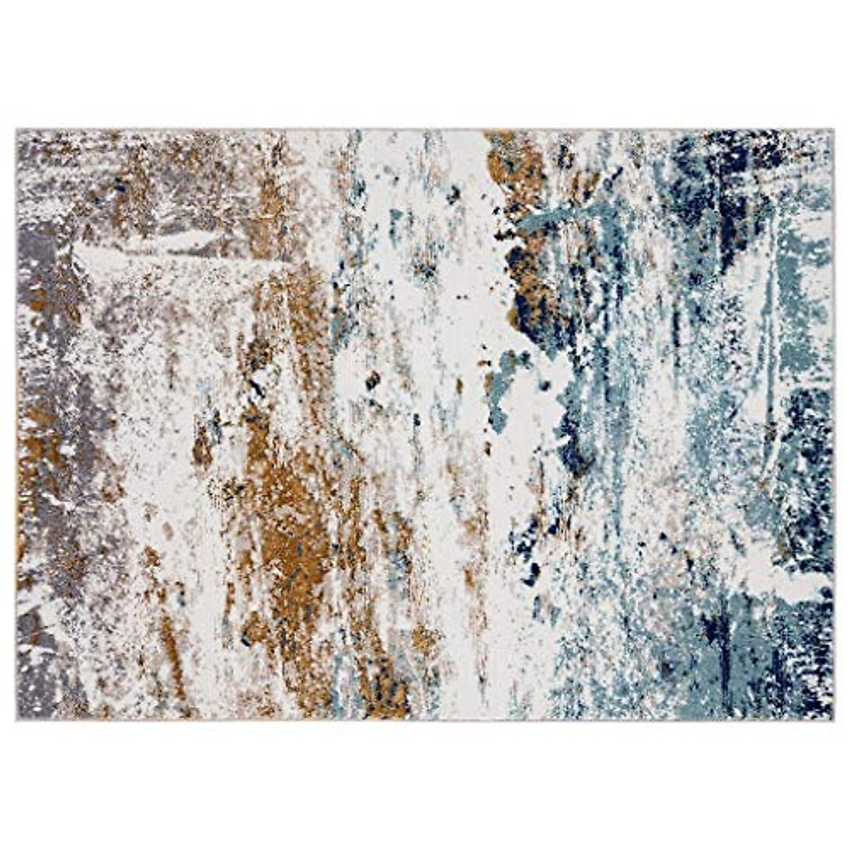 LUXE WEAVERS Modern Coastal Contemporary Area Rug 1090 Blue 8x10 Carpet