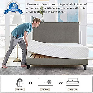 SOFTSEA 12 Inch Memory Foam Mattress, Gel Infushed/Medium Firm Comfort/Mattresses in a Box, Twin