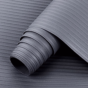 Drawer and Shelf Liner, Shelf Liner Grey Non Adhesive Refrigerator Mats Washable, No Odor Plastic Pantry Liners Wire Shelf Paper Drawer Liner for Cupboard Kitchen