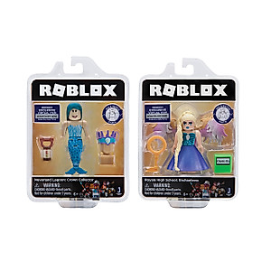 Roblox Celebrity Collection - Neverland Lagoon: Crown Collector + Royale High School: Enchantress Two Figure Bundle [Includes 2 Exclusive Virtual Items]