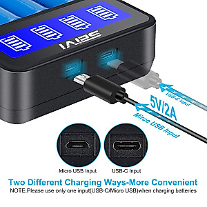 18650 Battery Charger, SEIVI LCD Display Universal Smart Charger for Rechargeable Batteries Li-ion Batteries 18650 26650 18490 17670 17500 16340 14500, Ni-MH/Ni-Cd A AA AAA Batteries