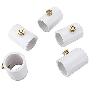 Mornajina 20 Packs 1/2" PVC Misting Nozzles Coupling with Brass Mist Nozzle Replacement Head for Outdoor Misting Cooling System, Atomizing Misting Sprayer with Steel Atomizing Nozzle 0.016" Orifice