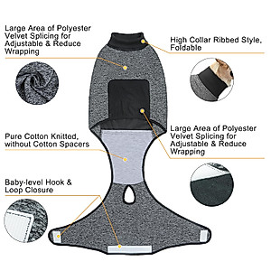 BEAUTYZOO Dog Recovery Suit Female After Surgery Spay, Soft Dog Surgery Suit E-Collar & Cone Alternative, Male Dog Neuter Surgical Onesies,Anti Licking Wounds Dog Bodysuit, Post-Operative Vest Clothes