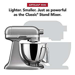 KitchenAid Artisan Mini 3.5 Quart Tilt-Head Stand Mixer - KSM3316X - Contour Silver