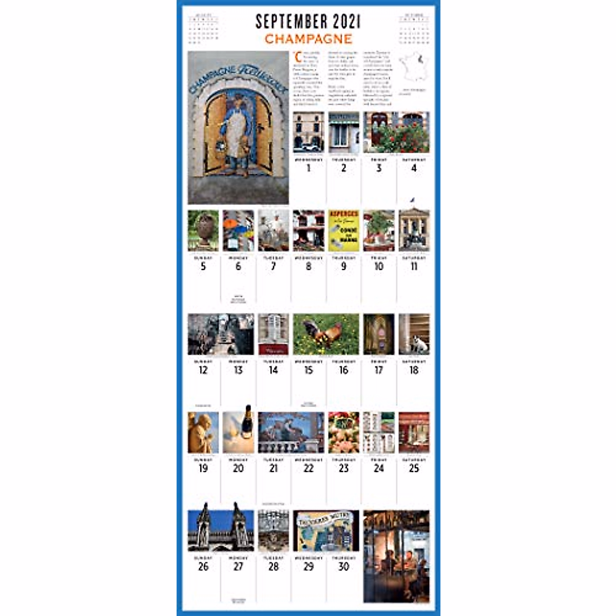 365 Days in France Picture-A-Day Wall Calendar 2021