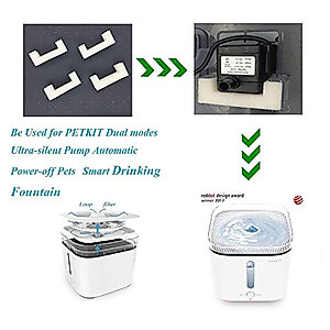 PETKIT EVERSWEET 2 Pet Water Fountain Pre Foam Filters Replacement Filters, 4 Pieces/Pack (White Foam)