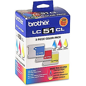 Brother® LC51, Tricolor Ink Cartridges, Pack Of 3