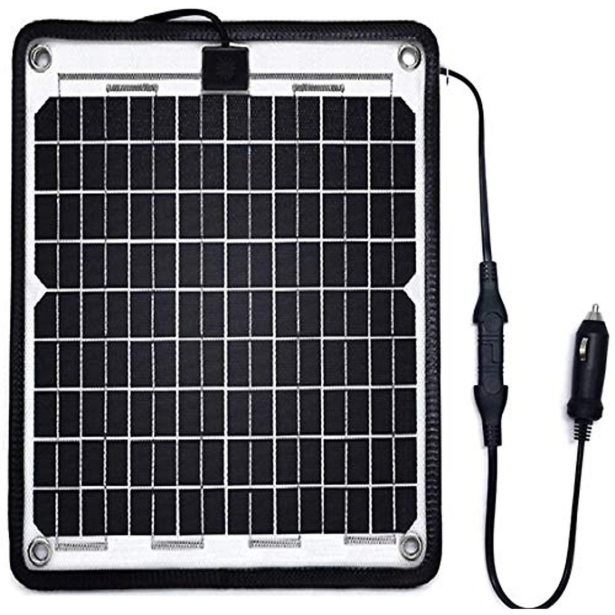 SolarEnz Trolling Motor Battery Charger 10W 24VBattery Charger Trickle Solar Charger, Travel Trailer, Boats、RV & Marine Solar Panel, Monitoring Buoys Self Regulating-No Experience Plug & Play Design