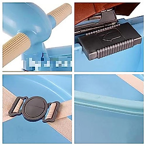 ELZEM Kids Ride-on Rideable Luggage with Wheels Carry Trolley Suitcase for Kid Add Fun to The Journey Kid Gift 18in Recommended Age 2-12 Years Old Boy/Girl Suitcase PC Material (blue)