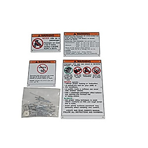 YANGCAN Warning Decals Stickers Labels Aluminum Backed Compatible with Yamaha Raptor Blaster BANSHEE YFZ450R efi Raptor 700 Raptor 660 YFZ450 carb model Warrior 350 Blaster 200 Grizzly Wolverine Kodiak