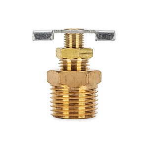 Camco ½" RV Water Heater Replacement Drain Valve - Replace Your RV Water Heater Drain Valve | Simple and Easy Installation | Durable Brass Construction - (11703)